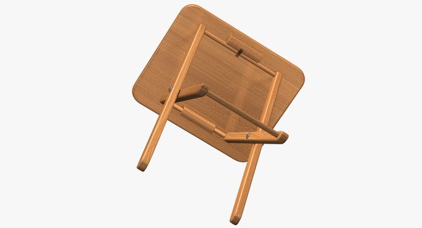 wood folding table 3d 3ds