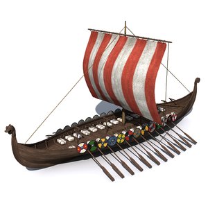 viking boat 3d 3ds