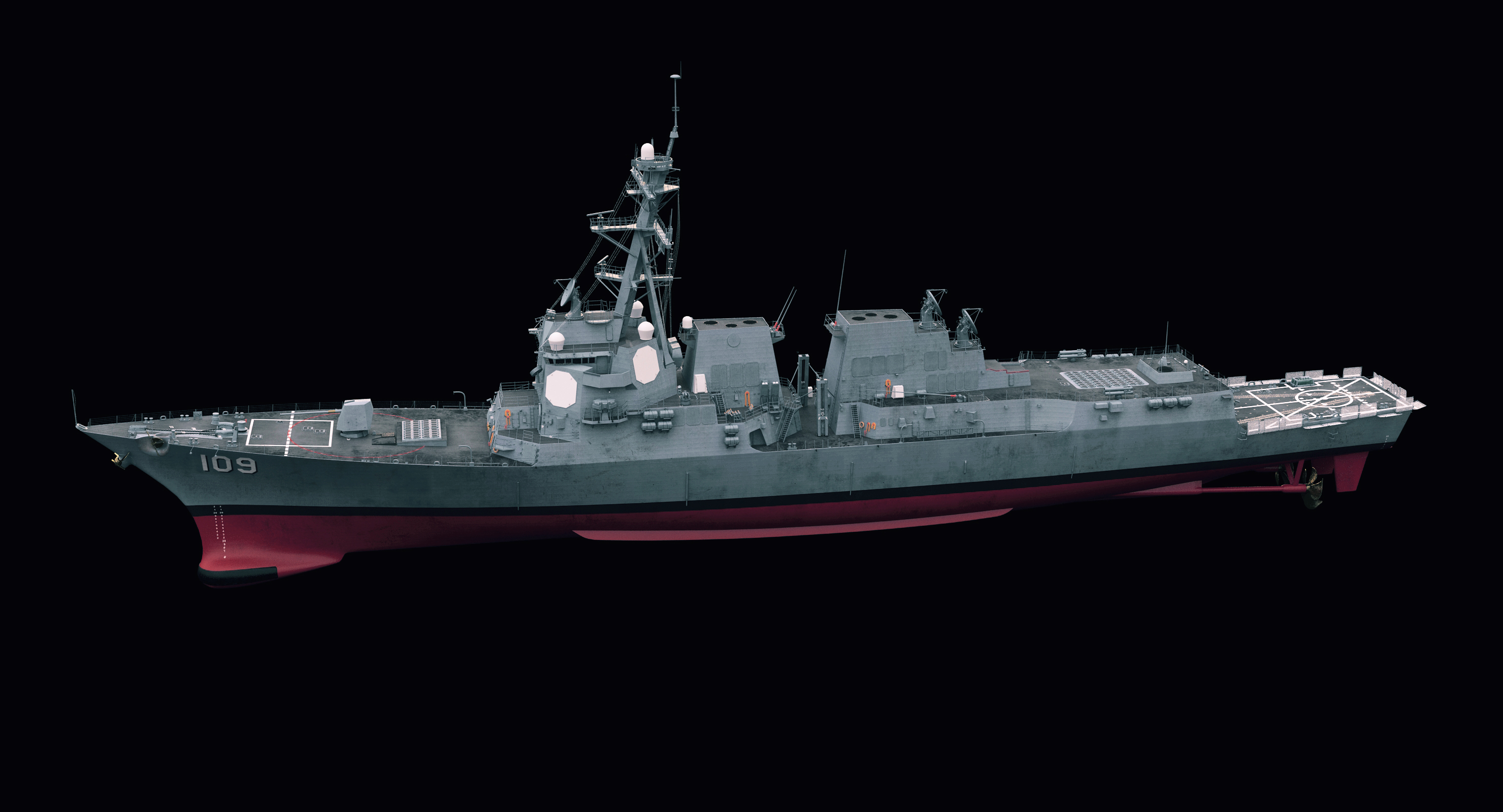 uss ddg 109 3d model