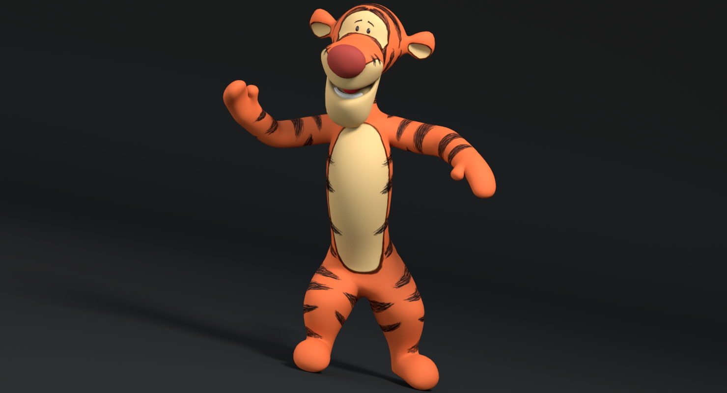 3d rigged tigger winnie pooh