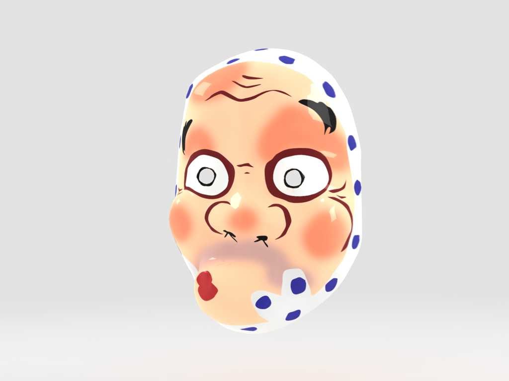 hyottoko mask 3d 3ds