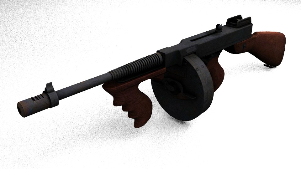 modelo 3d Thompson Barren SMG - TurboSquid 1039572
