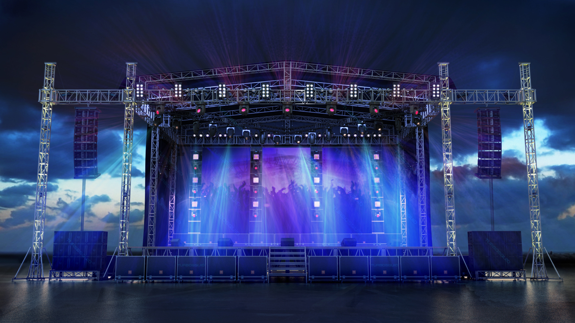 concert scene v1 3d model