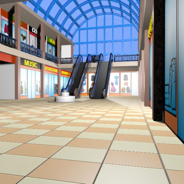 cartoon shopping mall 3d model
