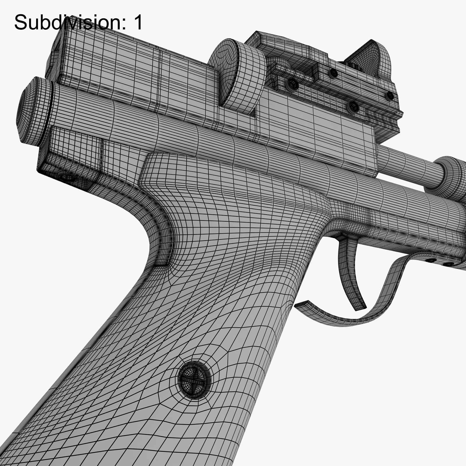 3d model of air gun pistol