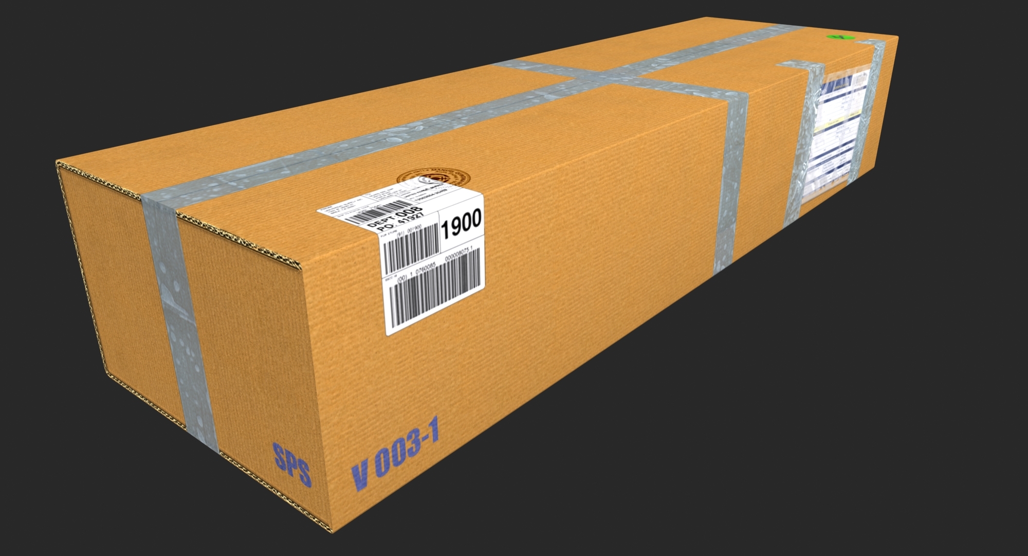 3d model of cardboard boxes