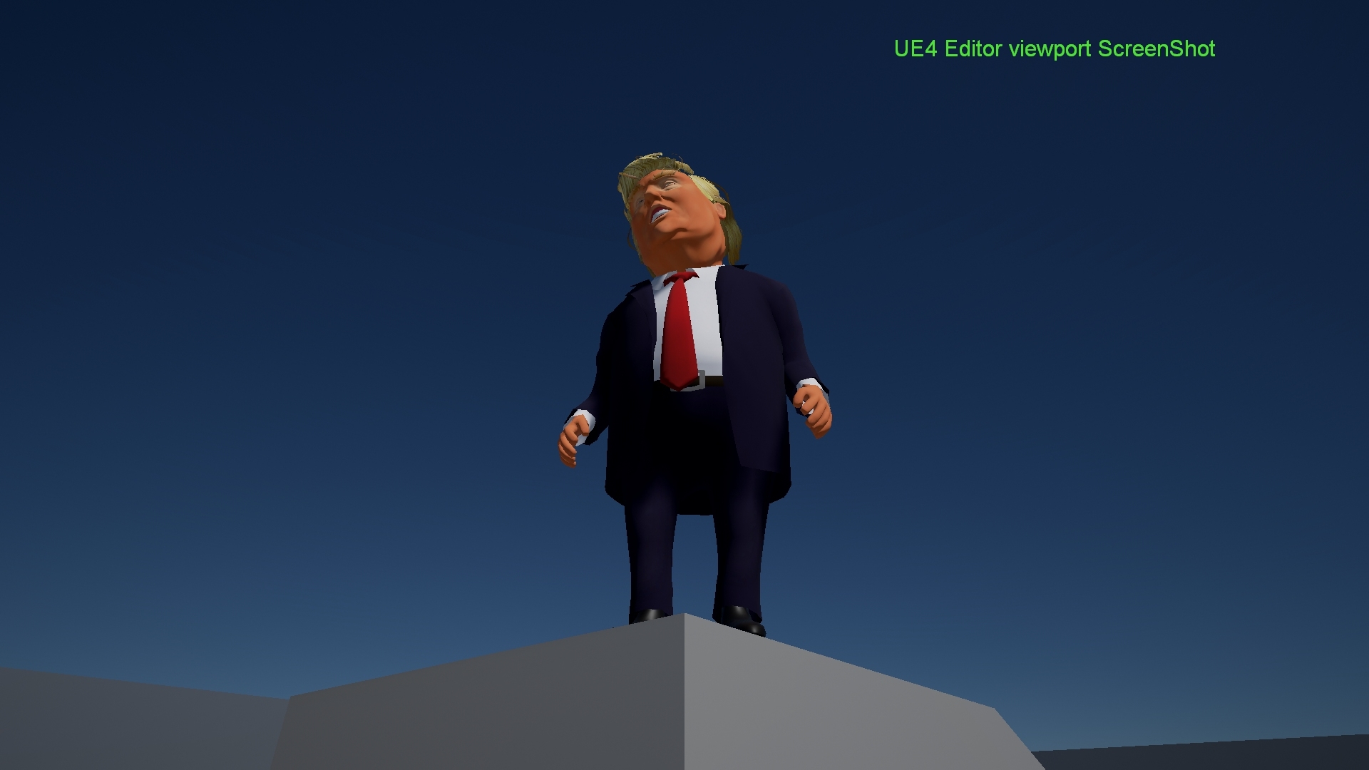 3d rigged cartoon donald trump model