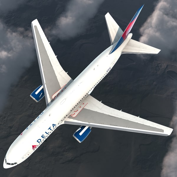 boeing 767-200 delta air lines 3d max