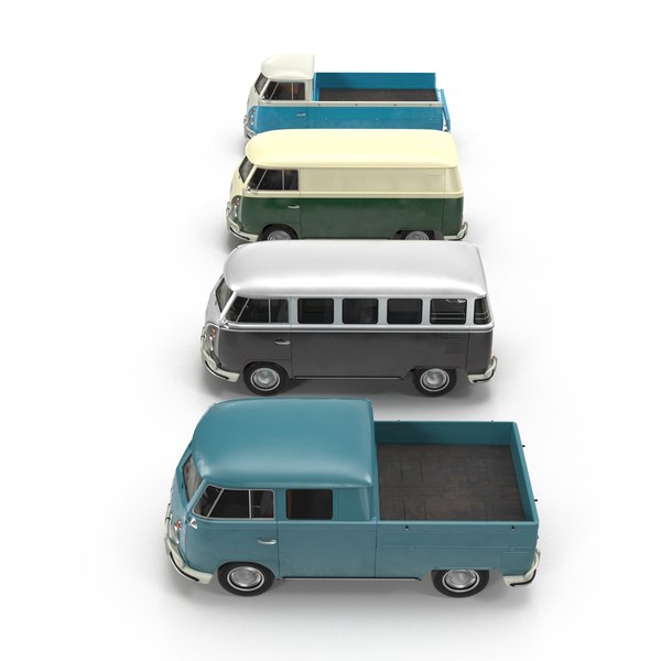 volkswagen type 2 rigged 3d model