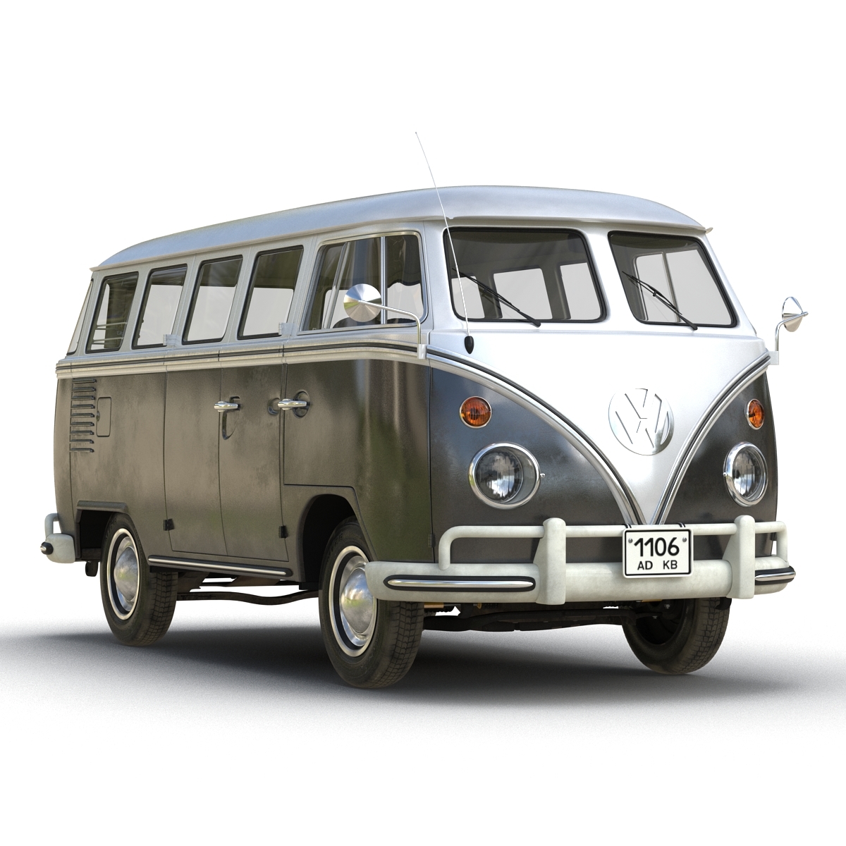 volkswagen type 2 rigged 3d model