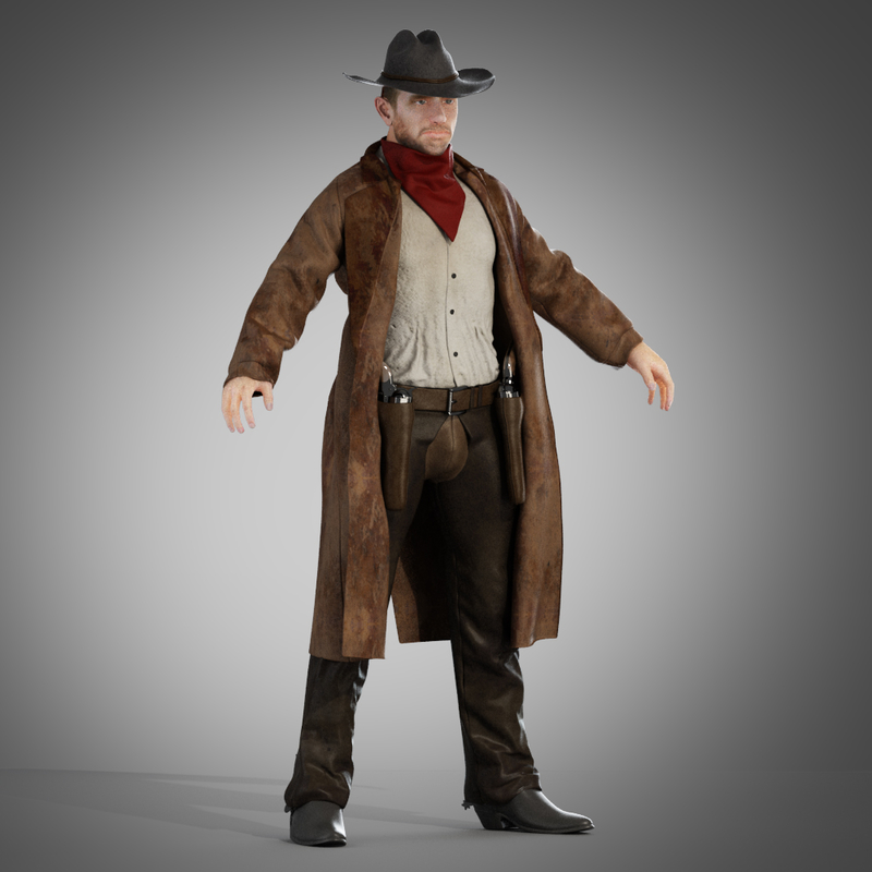 cowboy rig 3d max