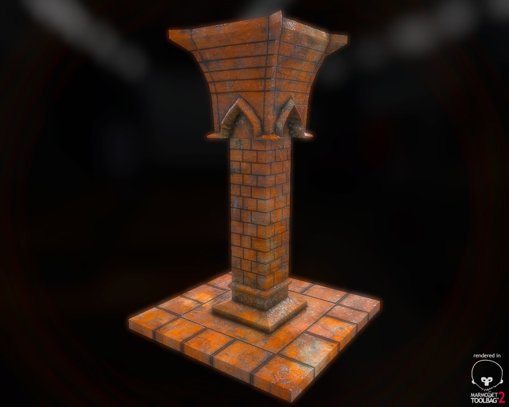 3d pillar model