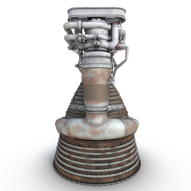 rocket engines 3d c4d