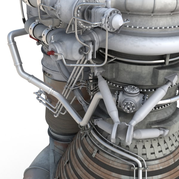 rocket engines 3d c4d