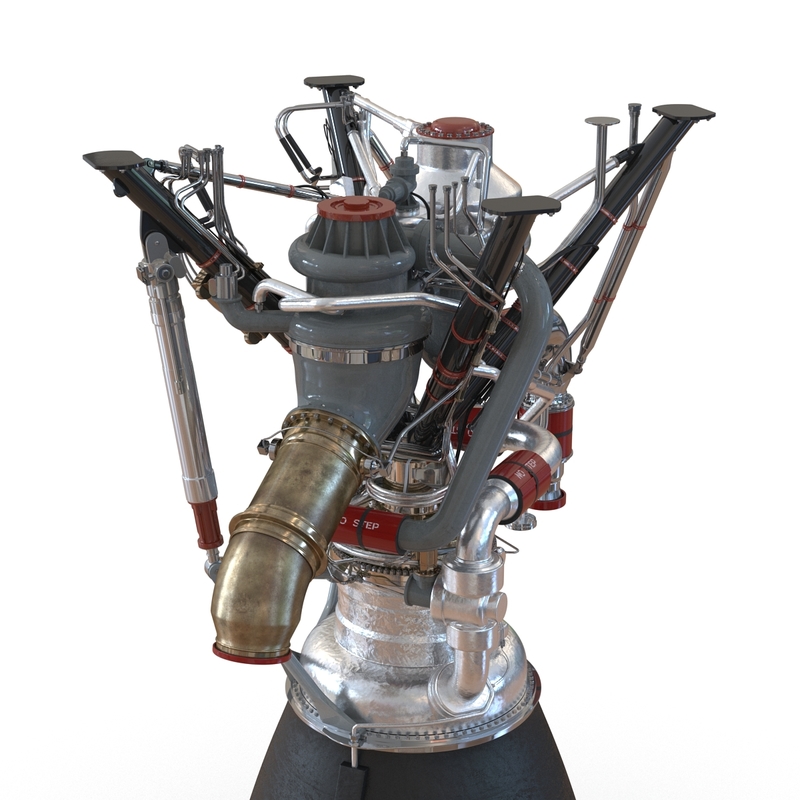 rocket engines 3d c4d