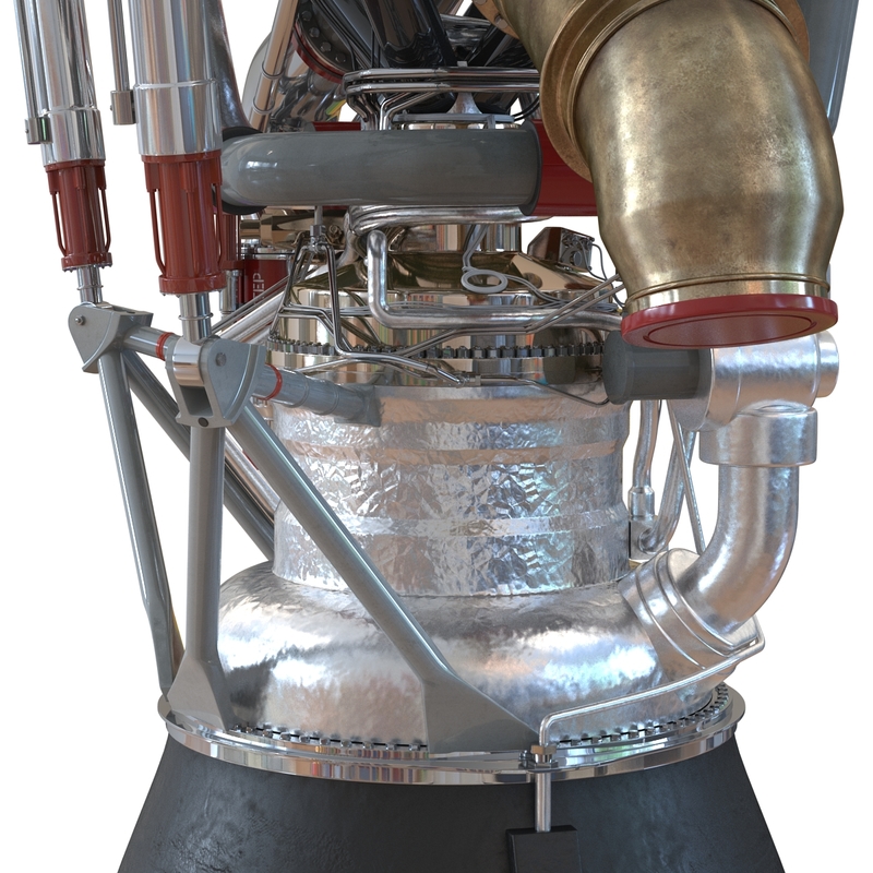 rocket engines 3d c4d