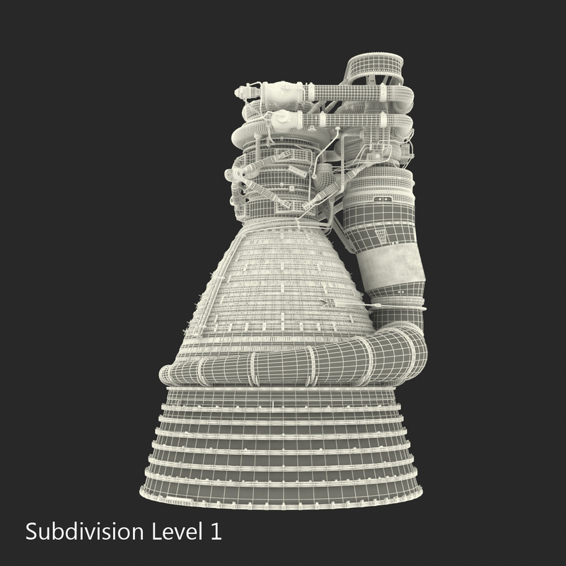 rocket engines 3d c4d
