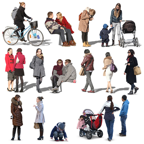 Texture Photoshop cut out people