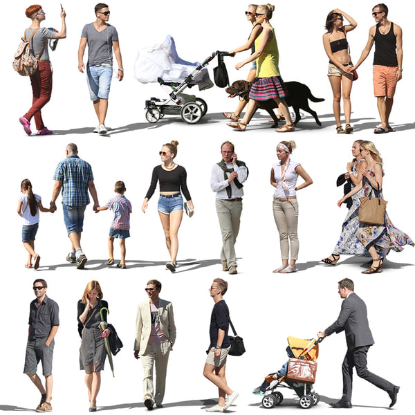Texture Photoshop cut out people