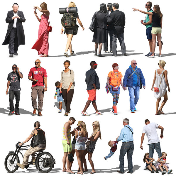 Texture Photoshop cut out people