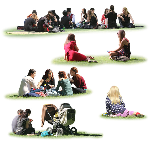 Texture Photoshop cut out people