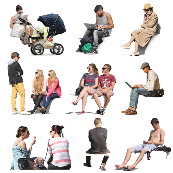 Texture Photoshop cut out people