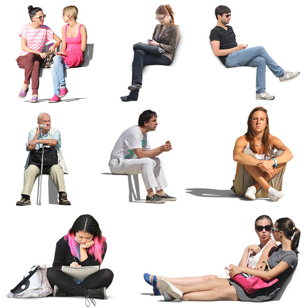 Texture Photoshop cut out people