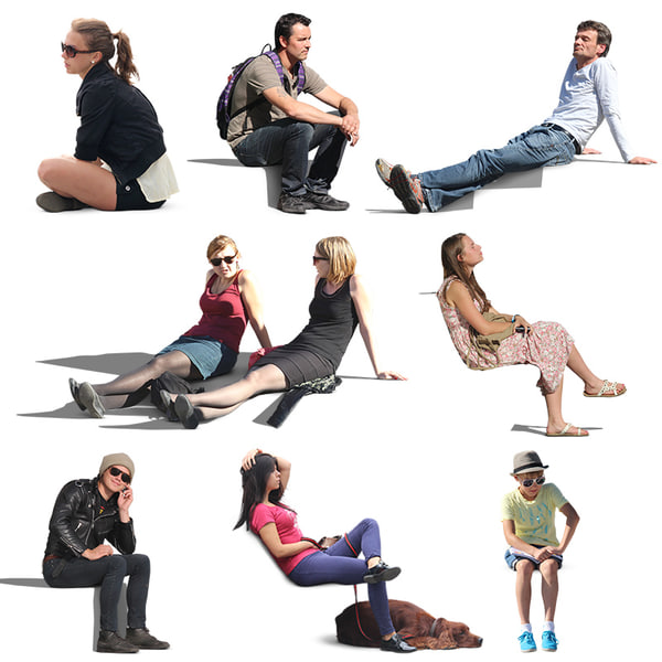 Texture Photoshop cut out people