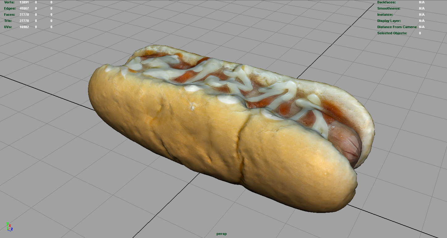 3d max realistic hot dog