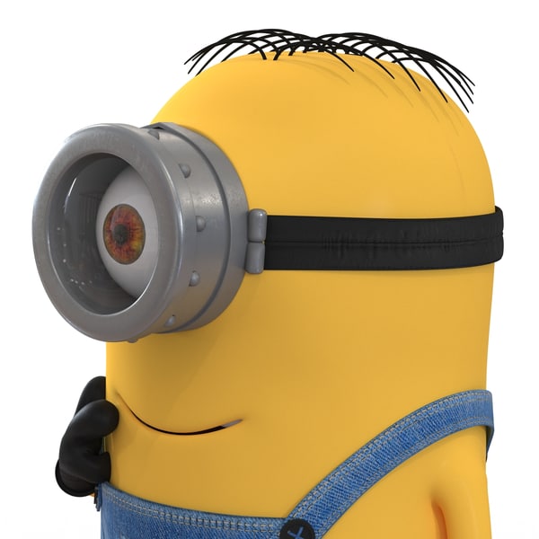 3d short eyed minion pose model