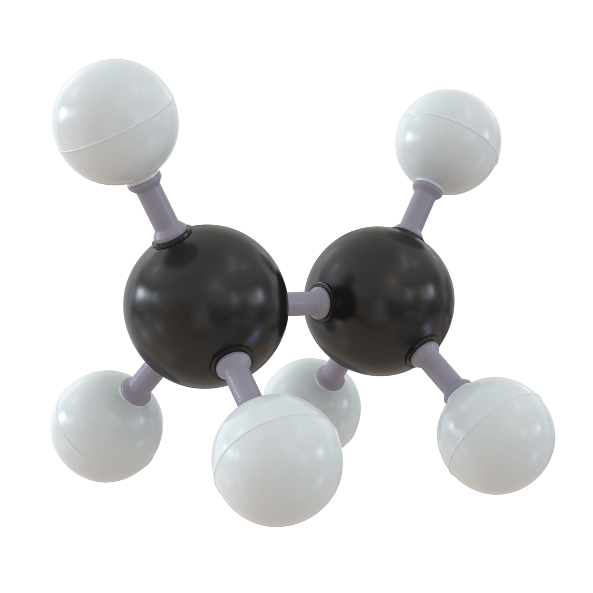 molecules set ethane 3d model