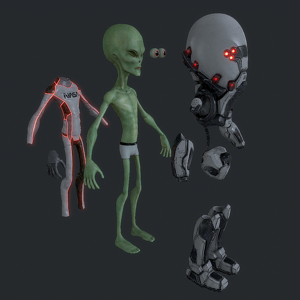 nasa alien suite 3d model