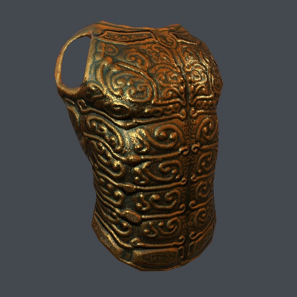 decorative bronze armour 3d model