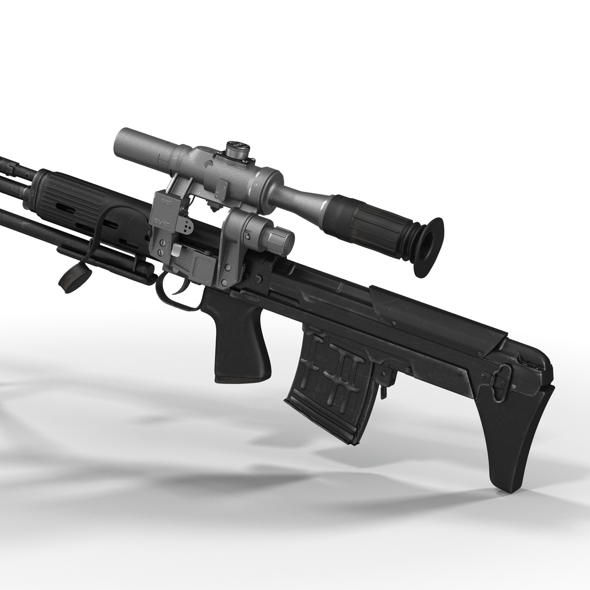 Bullpup Scharfschützengewehr Dragunov SVU 3D-Modell - TurboSquid 1041134