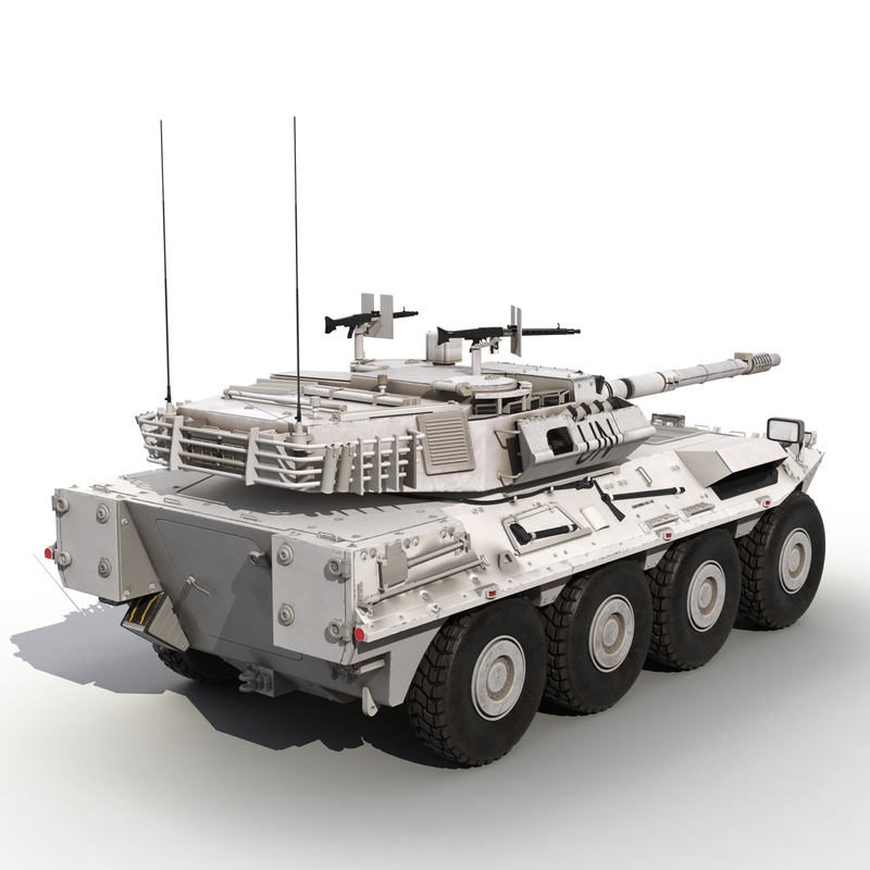 wheeled tank destroyer b1 3d model