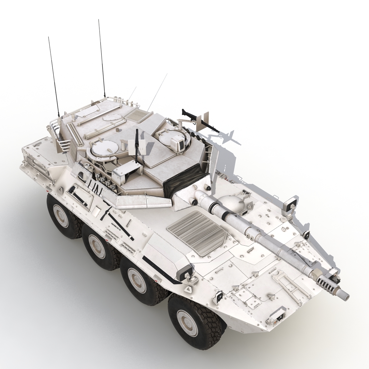 wheeled tank destroyer b1 3d model