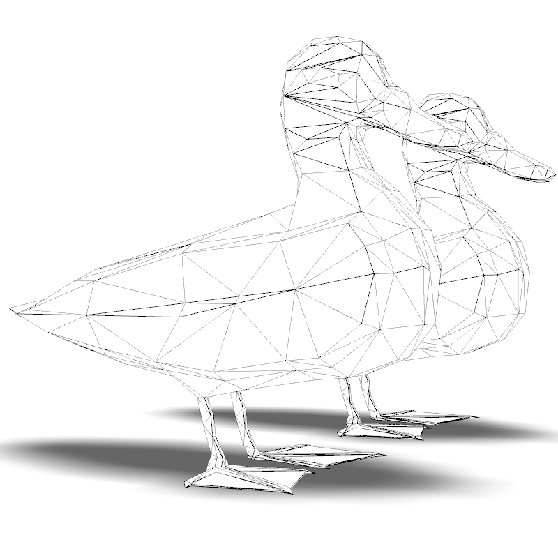 3ds low-poly ducks