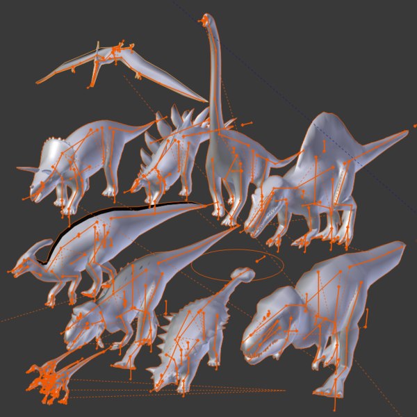 3d model dinosaur pack
