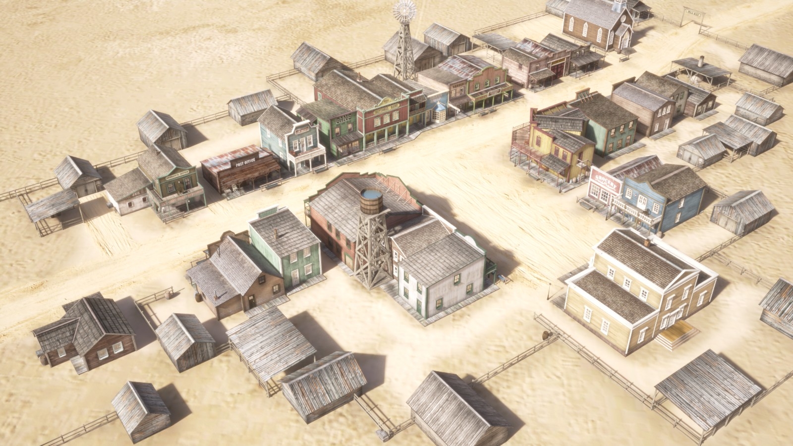 western town west 3d c4d