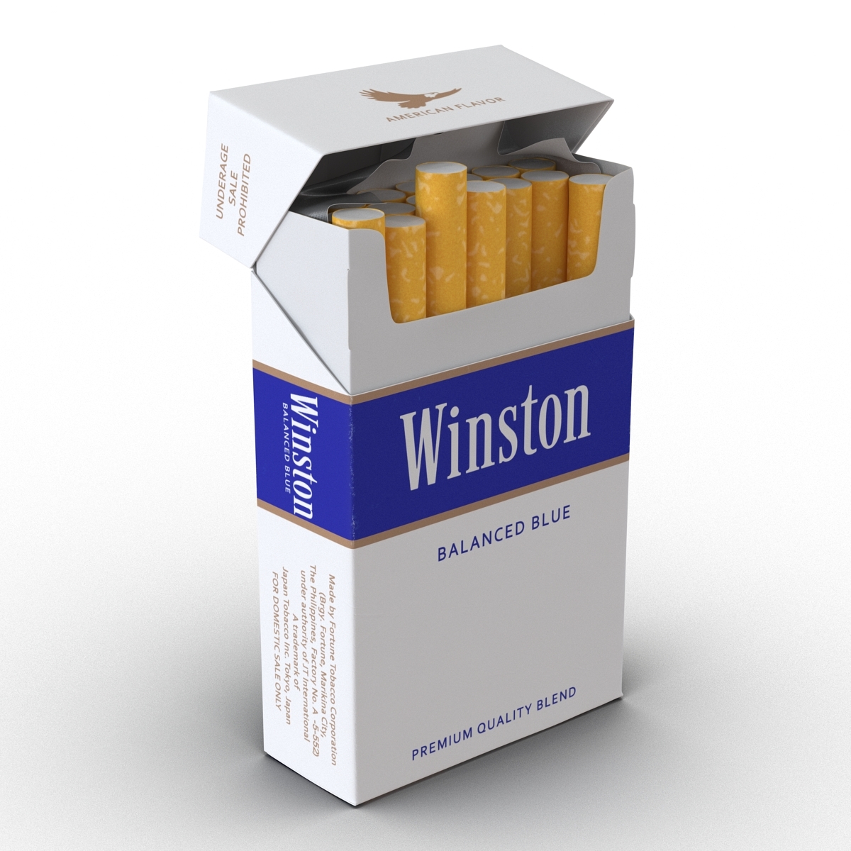 cigarettes winston 3d model