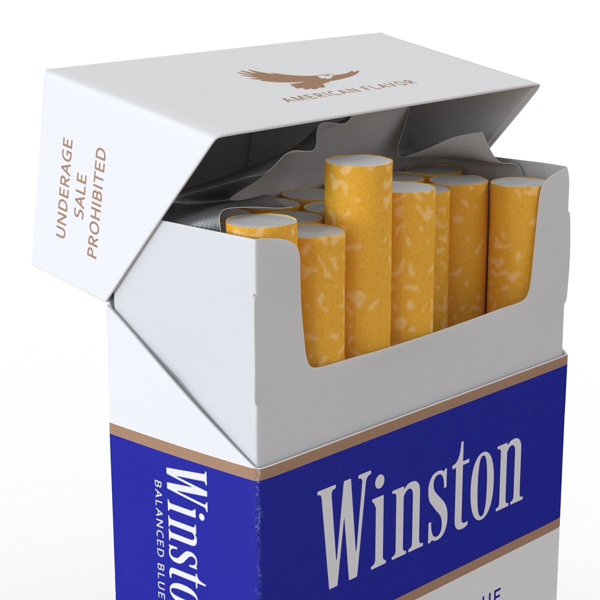 cigarettes winston 3d model