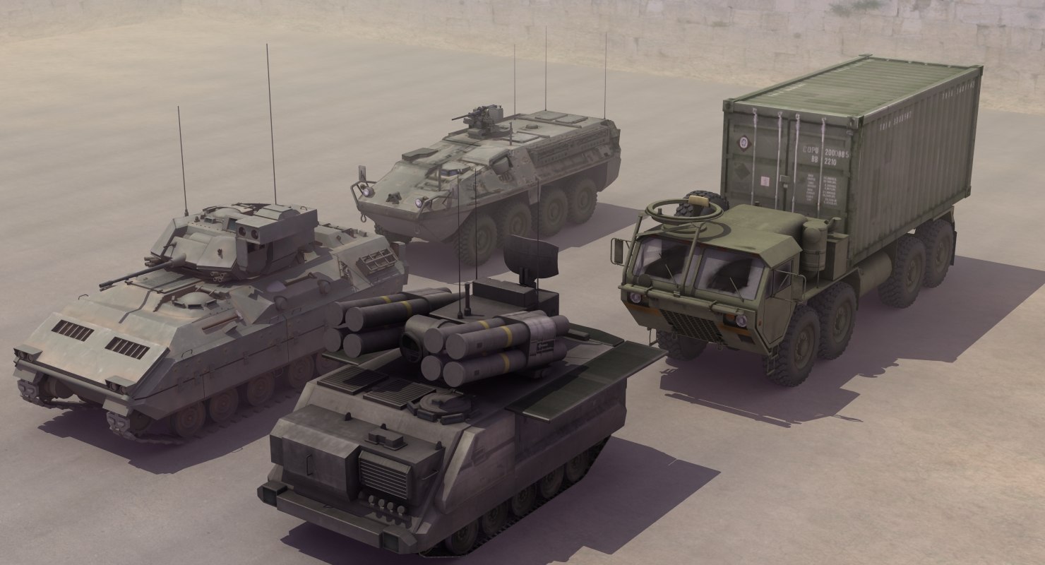 nato military vehicles 3d model