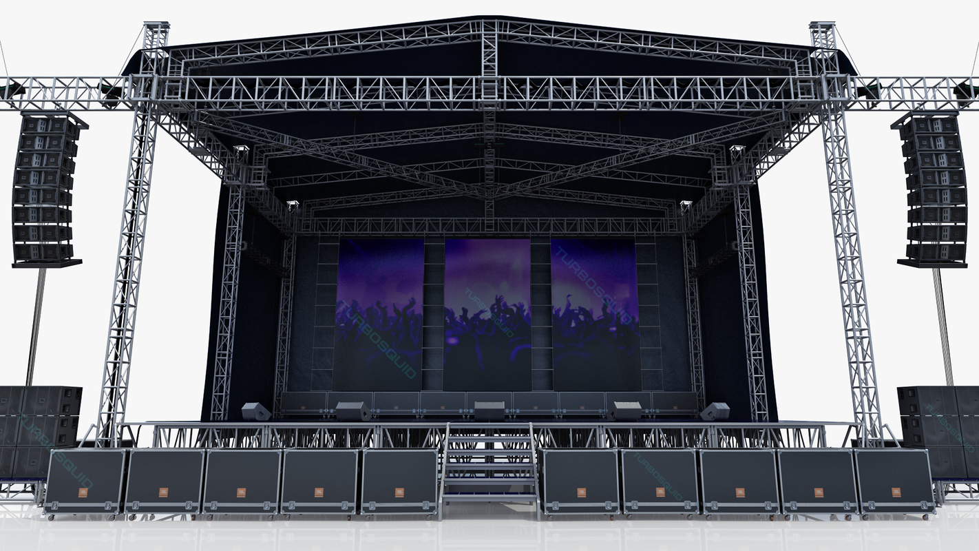 3d model concert scene v2