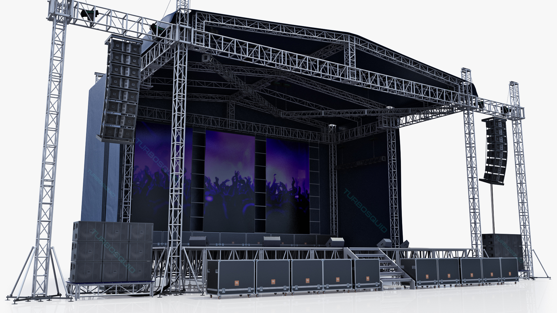 3d model concert scene v2