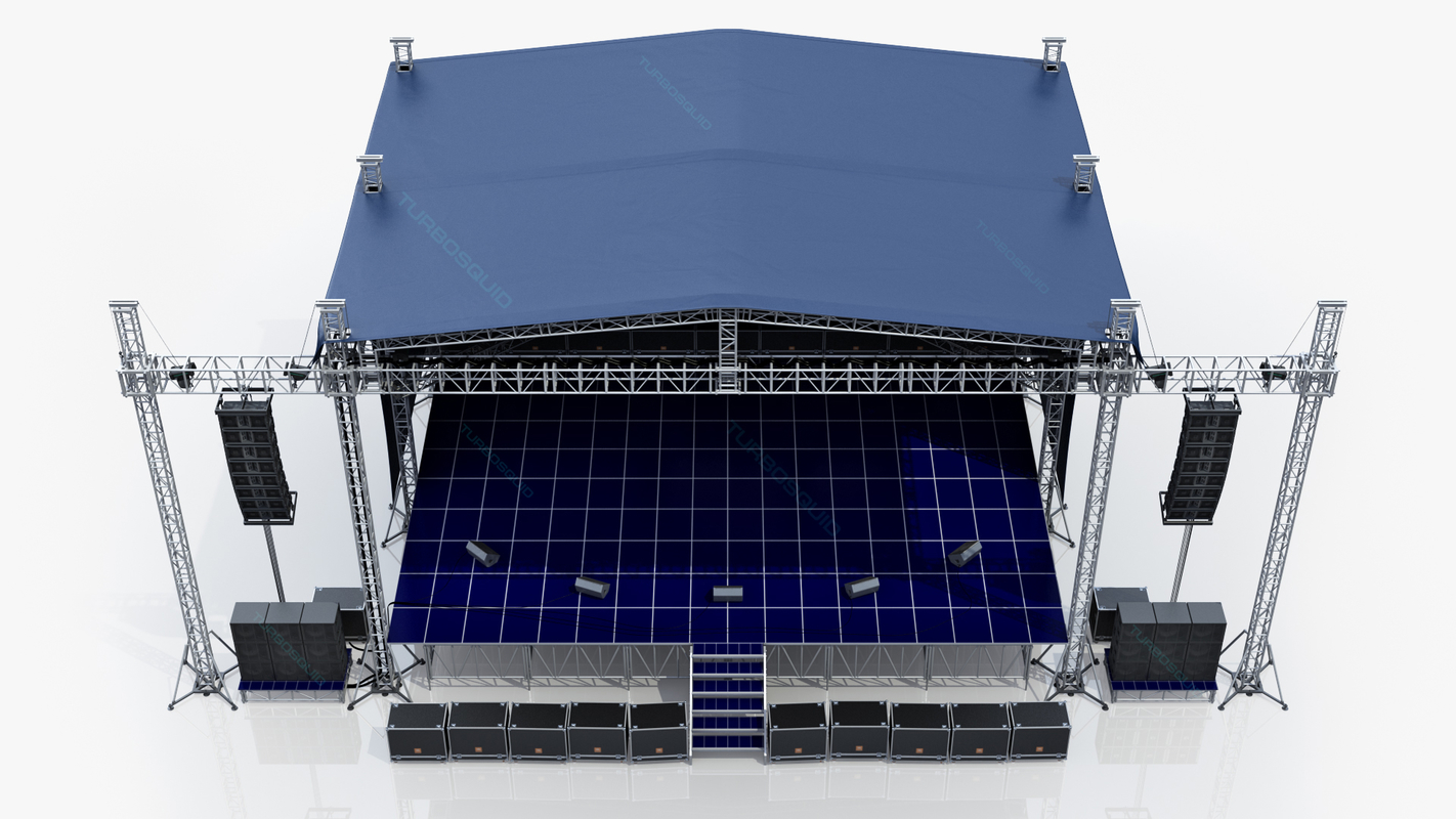 3d model concert scene v2