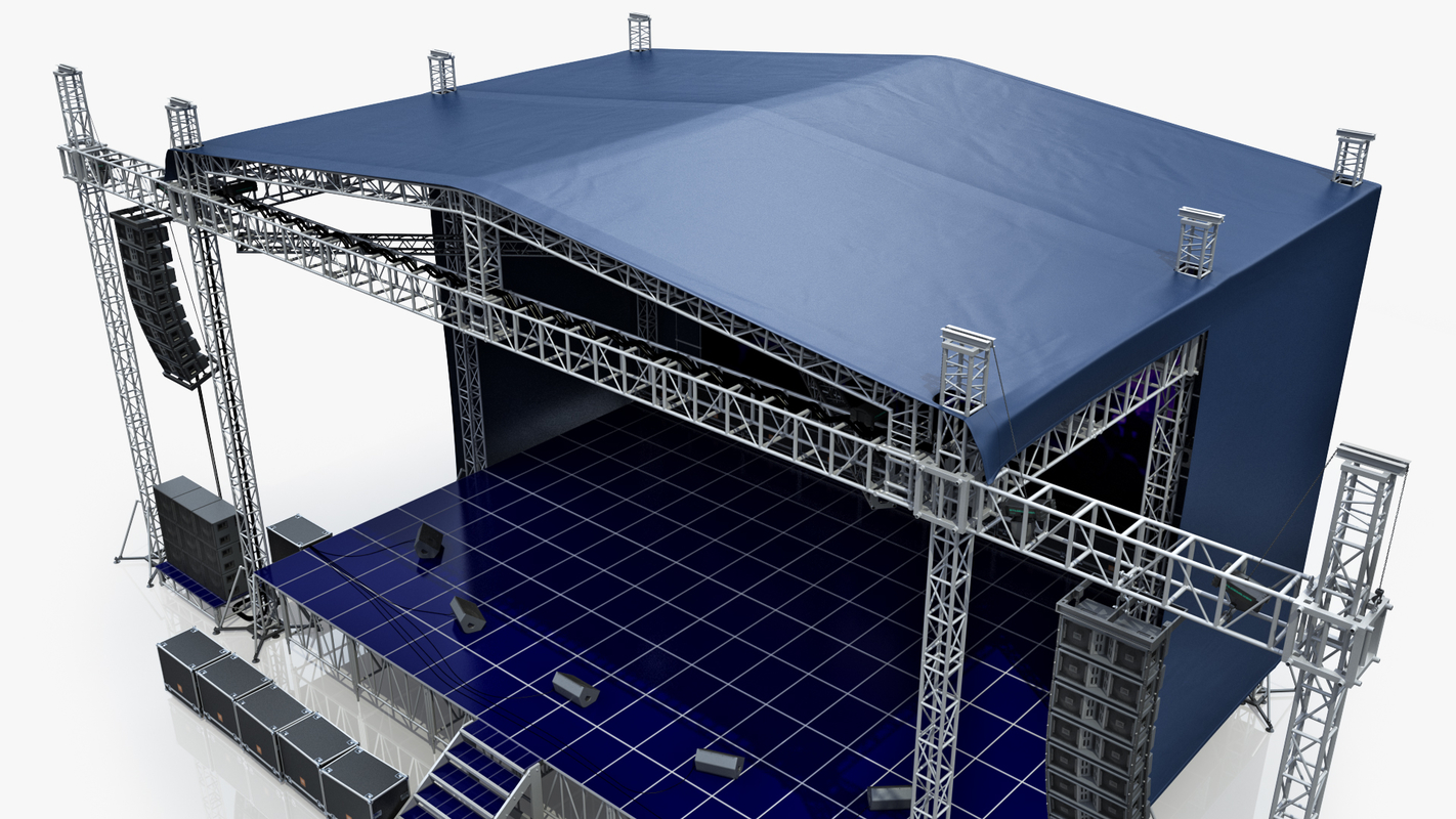 3d model concert scene v2