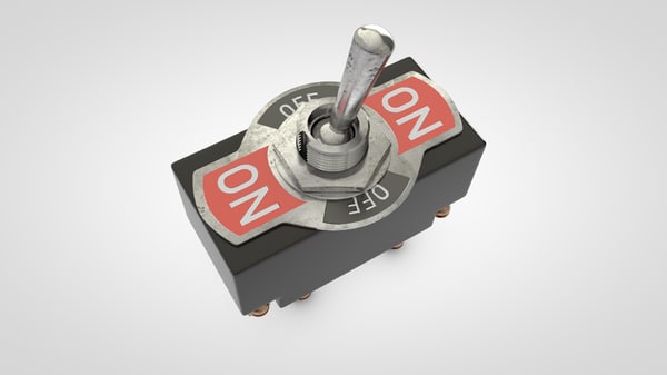 old toggle switch 3d c4d