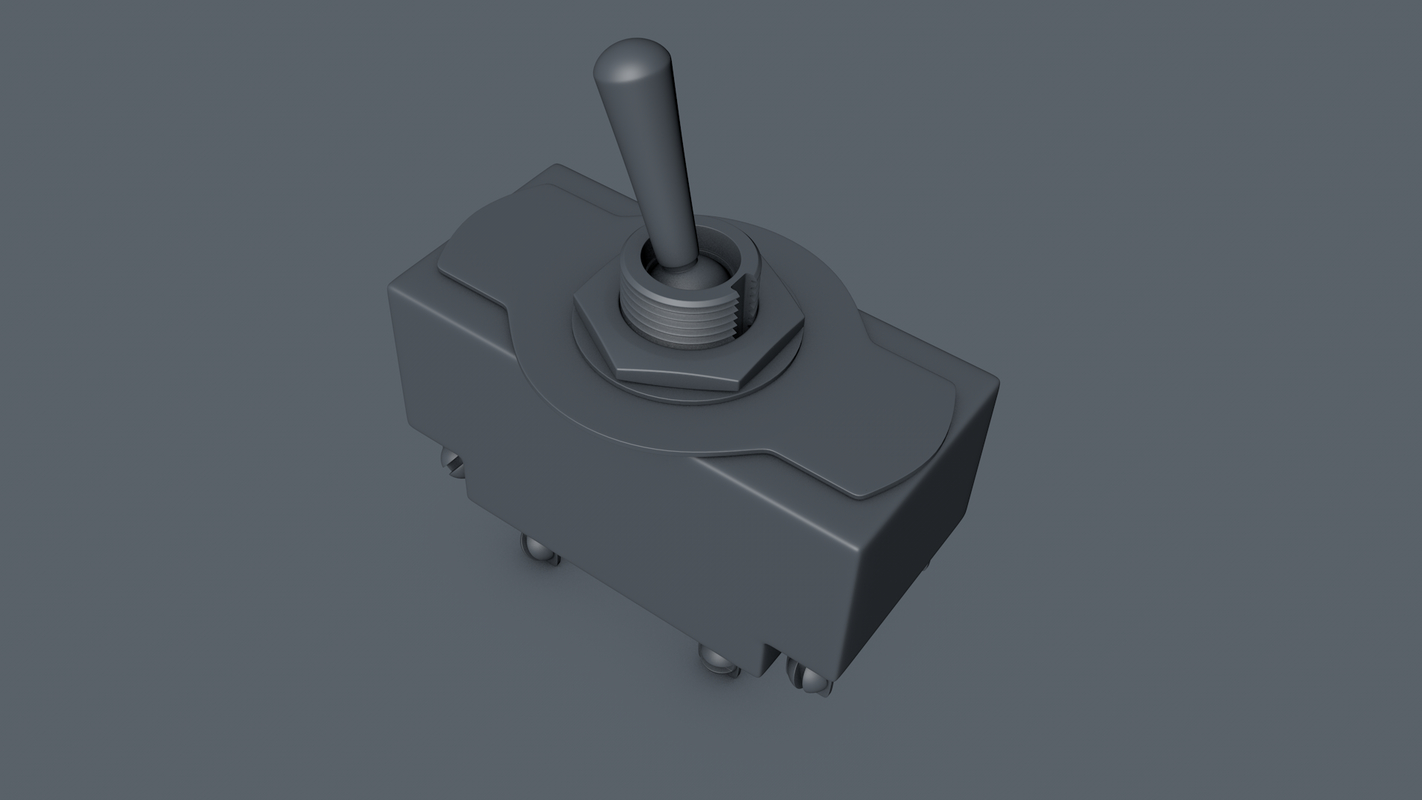 old toggle switch 3d c4d