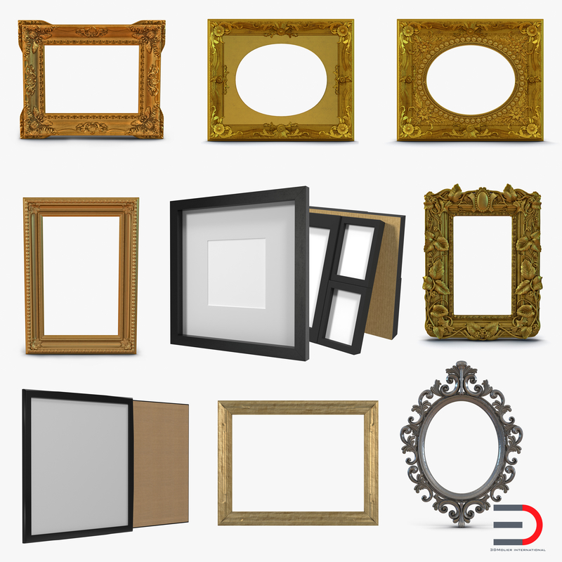 3d picture frames 2 modeled