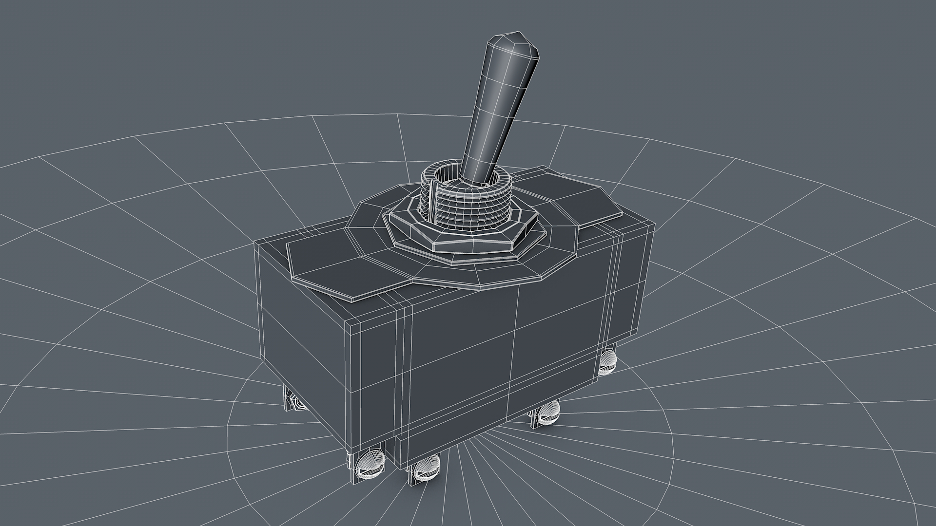 old toggle switch 3d c4d